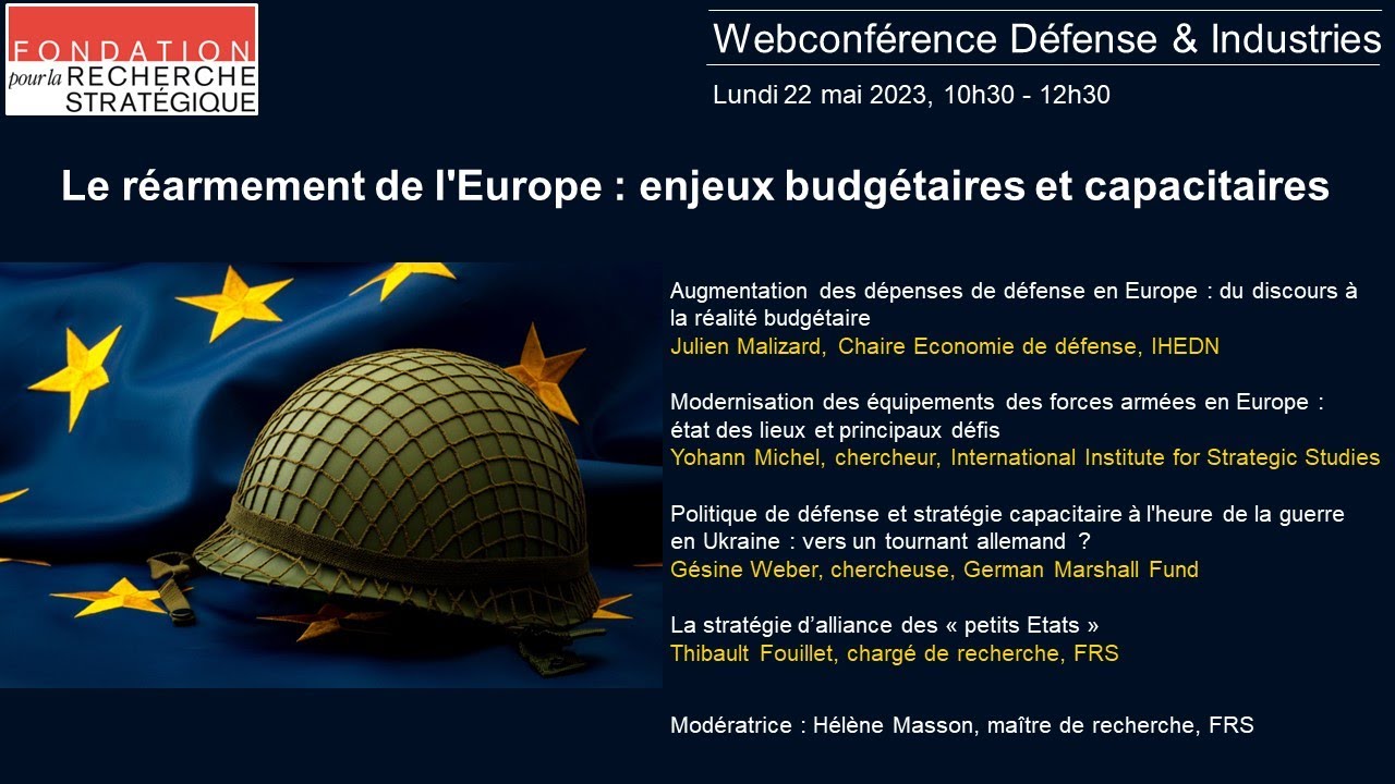 Web conférence : Le réarmement de l'Europe : enjeux budgétaires et ...