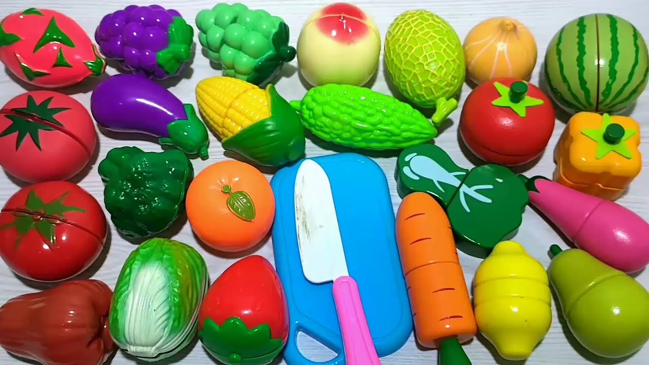 Mainan Buah Semangka Wortel Tomat Sawi Jagung Terong Ungu - Memotong ...