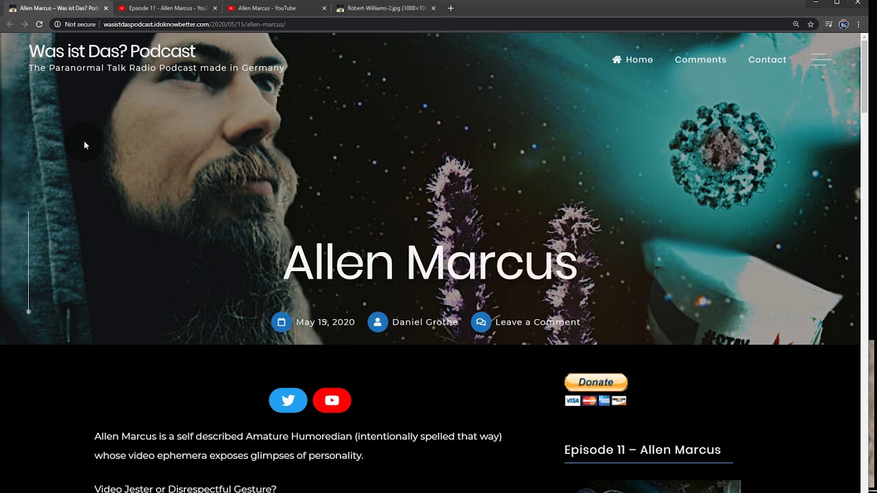 Allen Marcus paranormal soft spoken #ASMR - YouTube