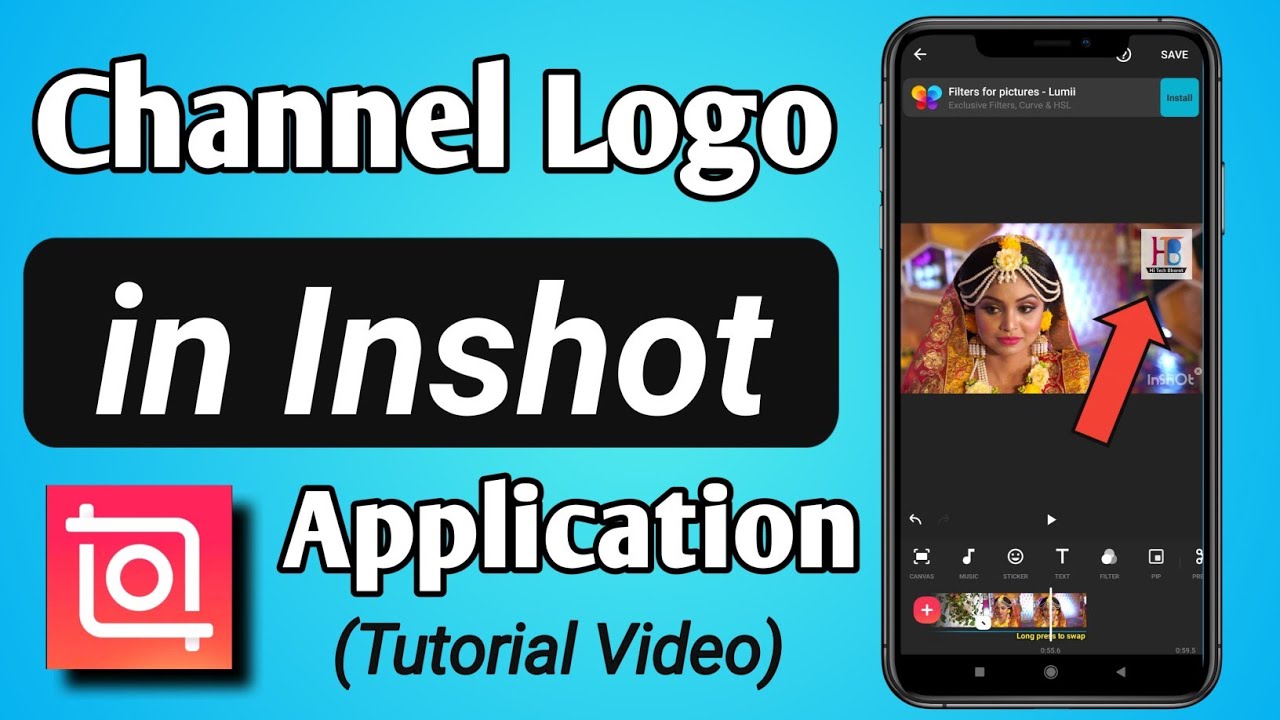 How to Add Youtube Channel Logo on a video in Inshot App || Video mai ...