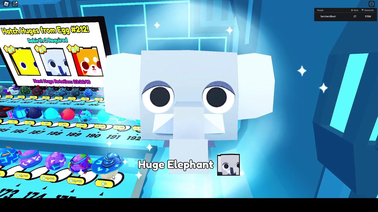Hatching Huge Elephant - the second time - in Pet Simulator 99 PS99 ...