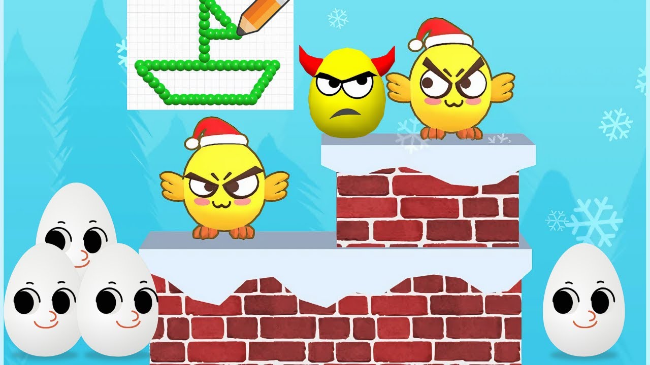 Draw to Crash: Smash Angry Egg all levels - YouTube