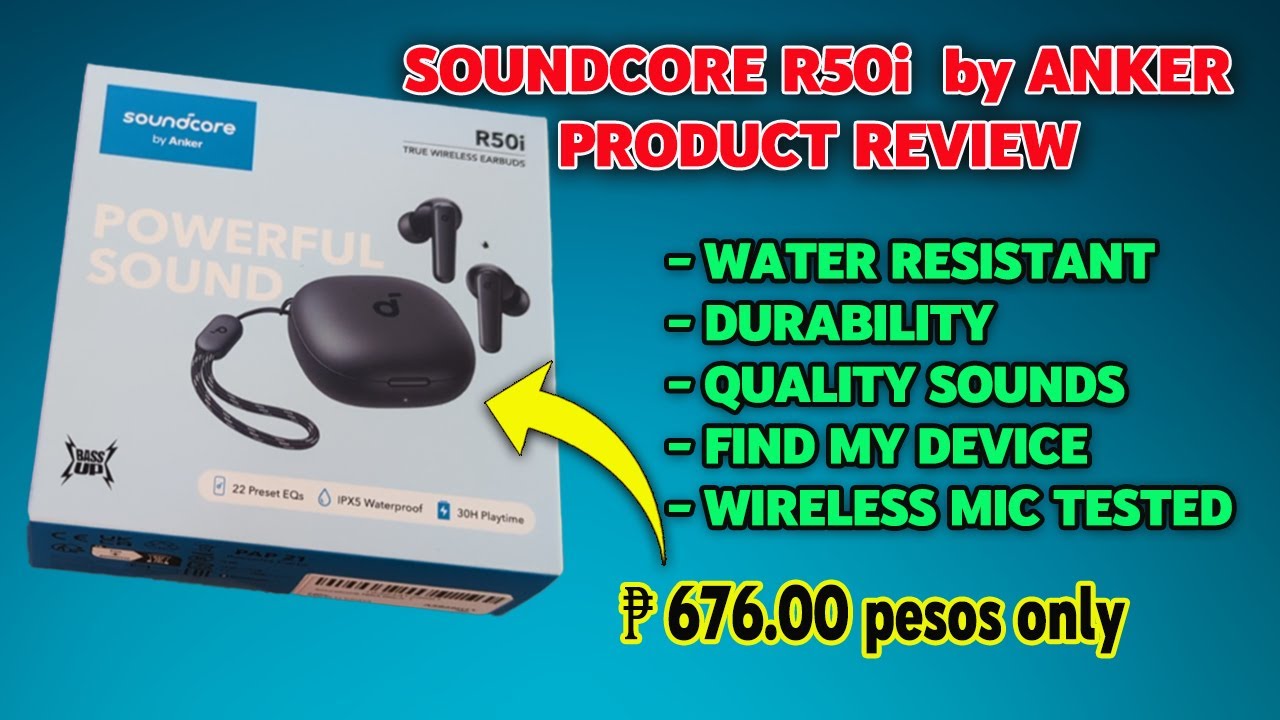 Soundcore R50i Bluetooth Earphone by Anker Product Review Tagalog ...