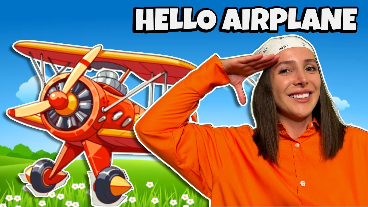 "Hello Airplane" Song for Kids | Nursery Rhymes & Sing Along - YouTube