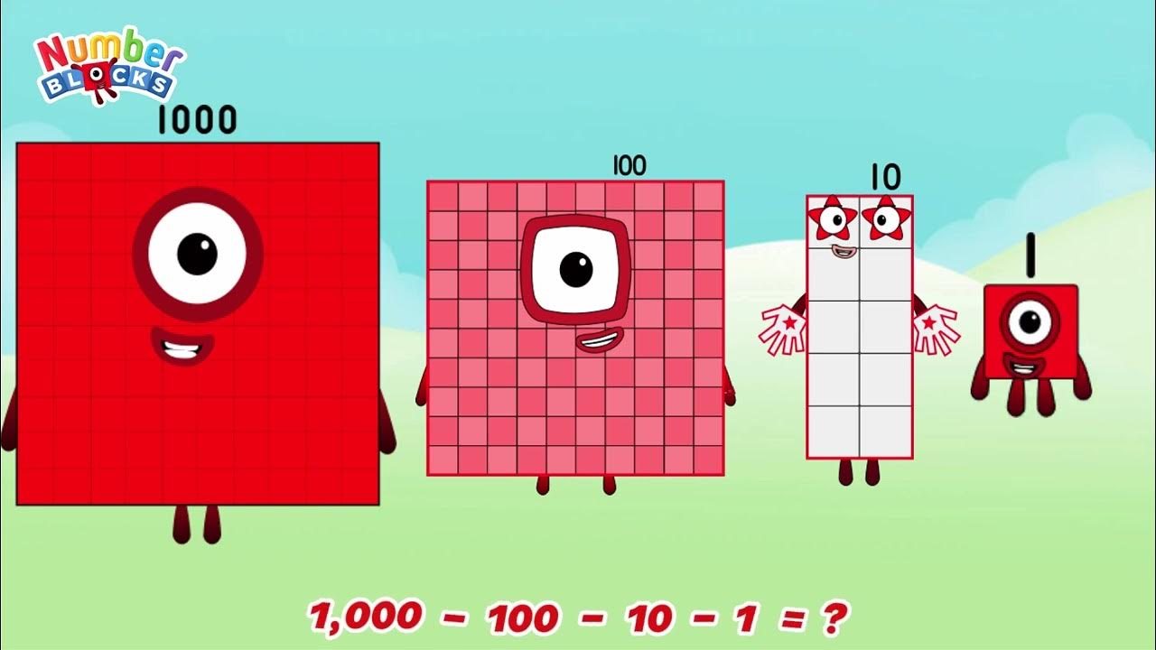 SUBTRACTION OF NUMBERBLOCKS REALLY BIG NUMBERS | SUBTRACT GIANT NUMBERS|LEARN TO COUNT@ColorArt ...