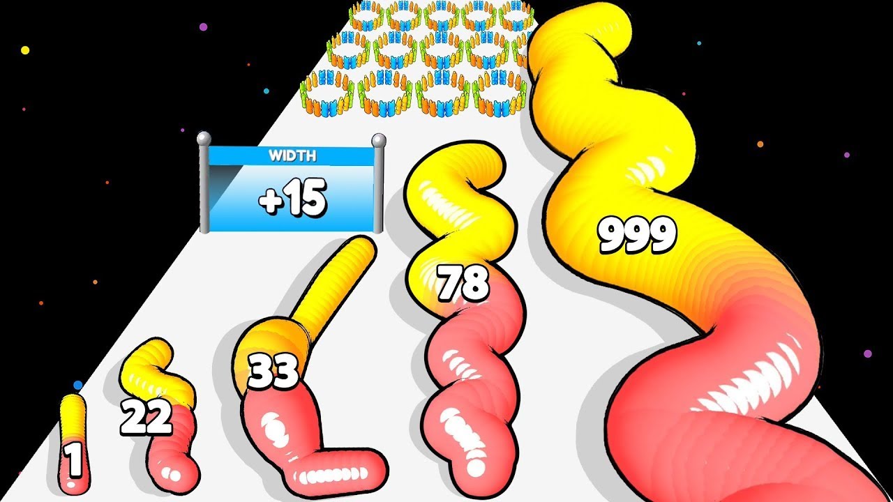 GUMMY WORM GO! - Level Up Worm Run 3D (ASMR Gameplay) Part 3 - YouTube