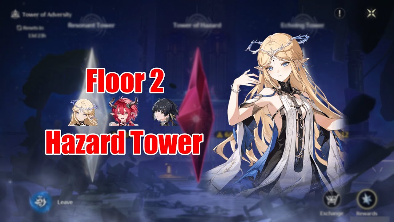 [Wuthering Waves] Hazard Tower 2 -- Cartethyia , Ciaccona , Rover Aero ...