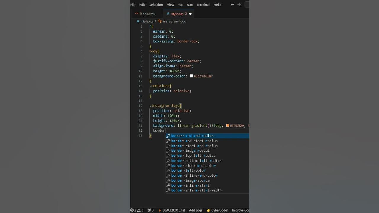 Modern Instagram Logo | Html | Css #shorts #shortvideo #youtubeshorts #coding #css #html - YouTube