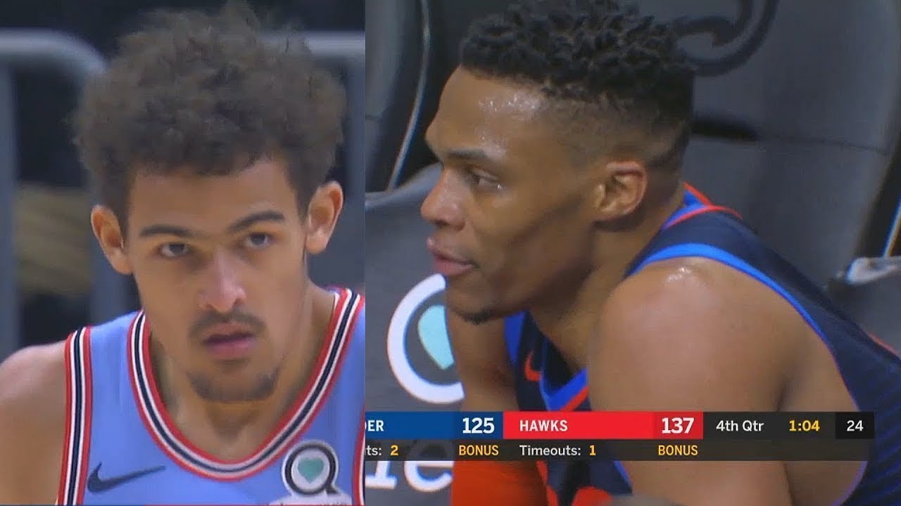 Trae Young Makes Russell Westbrook Angry After Destroying The Thunder ...