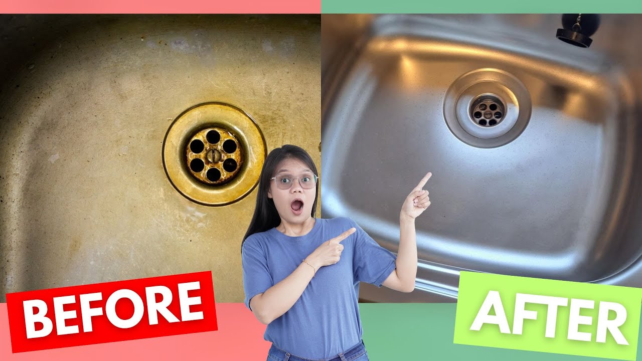How to Clean Acid Stains from a Stainless Steel Sink (Pro Method) - YouTube