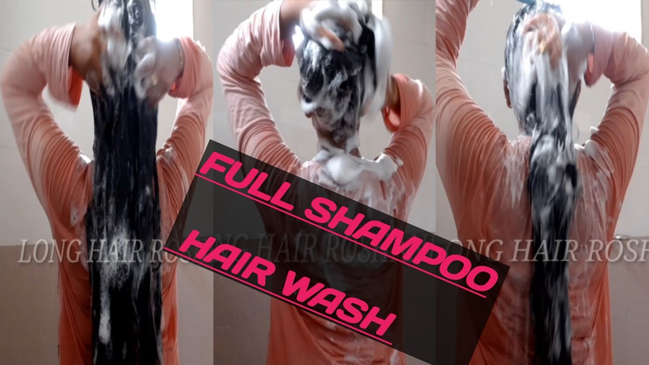 FULL SHAMPO HAIR WASH♡ HAIR WASH REAL SOUNDS ♡ BACK SIDE HAIR SHAMPOO ...