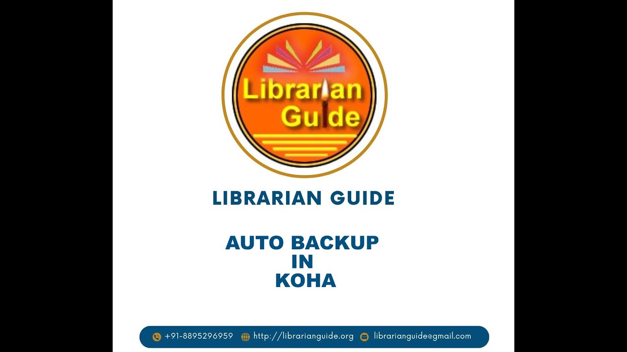 Auto Backup In Koha Youtube