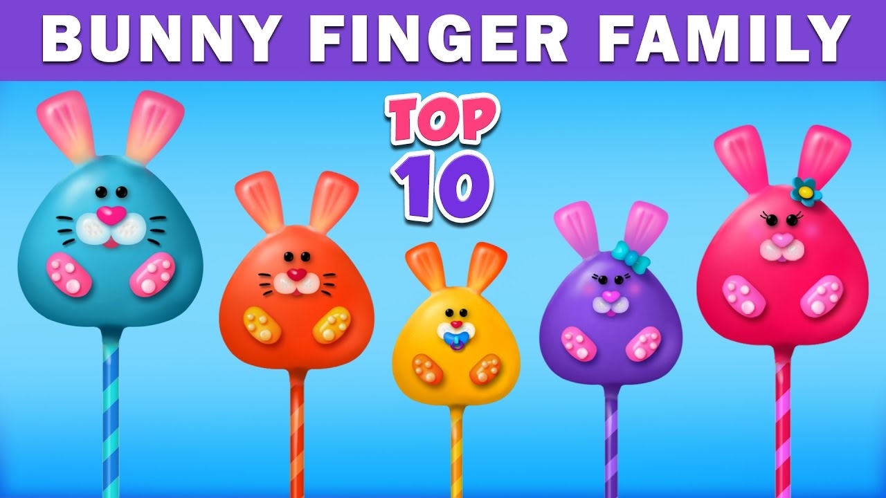 Bunny Cake Pop Finger Family Rhyme | Top 10 Easter Finger Family Songs ...