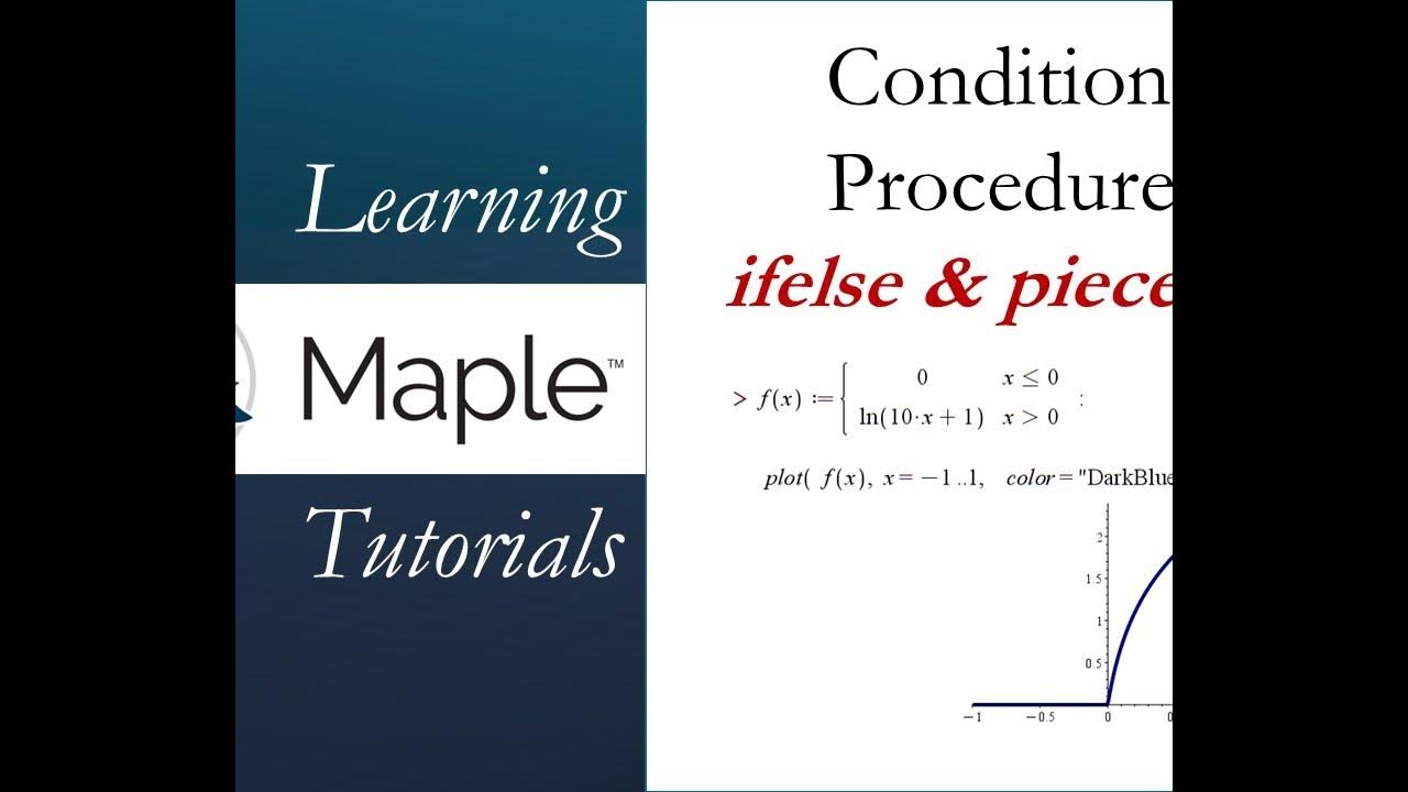 Learning Maple: Procedures - ifelse, piecewise, Heaviside - YouTube
