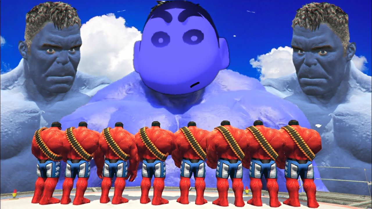 SHINCHAN BECAME GOD BLUE HULK ARMY AND FIGHT WITH RED HULK ARMY IN GTA ...