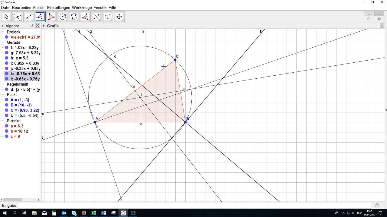 Die Eulersche Gerade mit Geogebra - YouTube