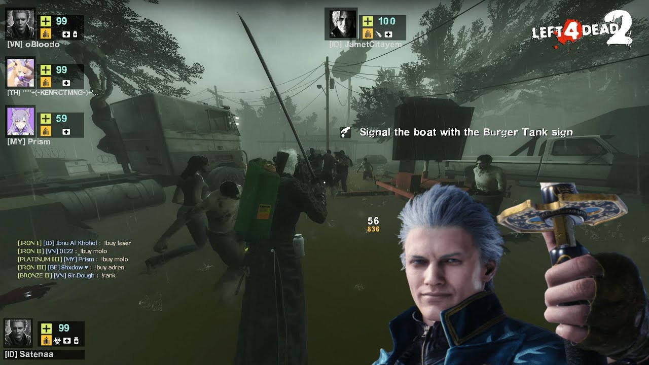 DMC 5 Vergil MOTIVATION in Left 4 Dead 2 (Vergil Status) - YouTube