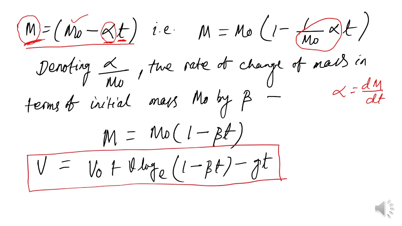 The Rocket Systems of variable mass - YouTube