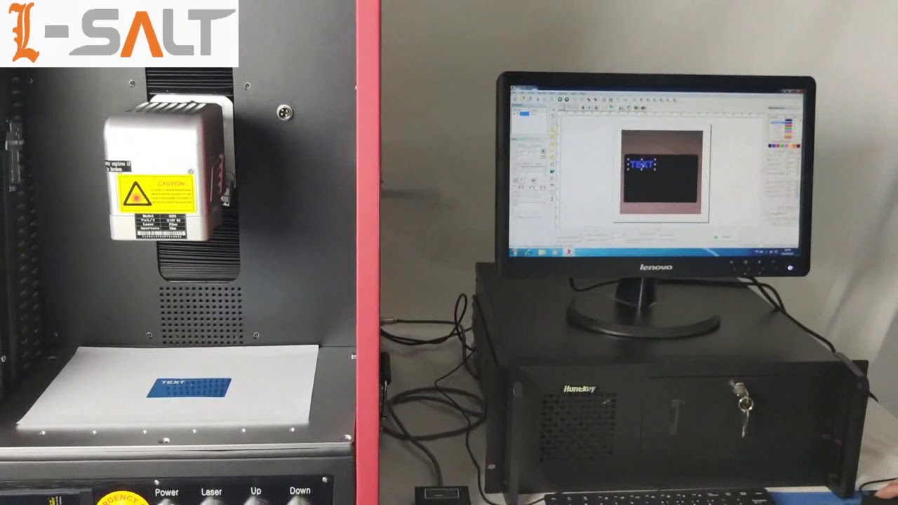 camera fiber laser marking machine - YouTube