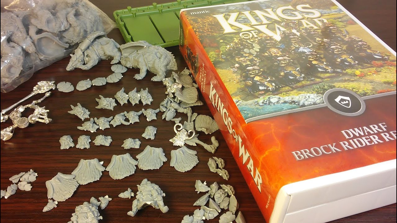 Kings of War Dwarf Brock Rider Regiment - Unboxing zestawu modeli od ...