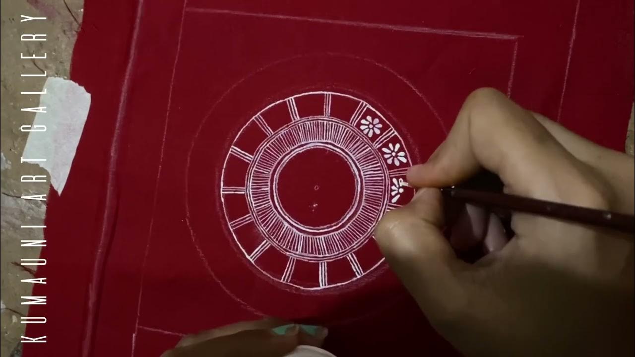 Aipan design on cloth//Aipan art//Aipan designs//( kumauni art gallery) - YouTube