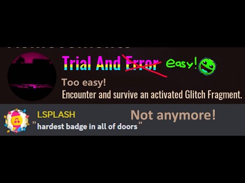 HOW TO GET THE SECRET GLITCH FRAGMENT AND THE "Trial And Error" BADGE IN DOORS - YouTube