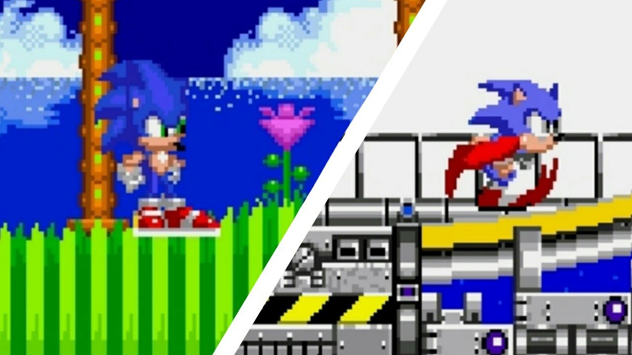Modern and Classic Sonic in Sonic 2 (ROM HACK). - YouTube