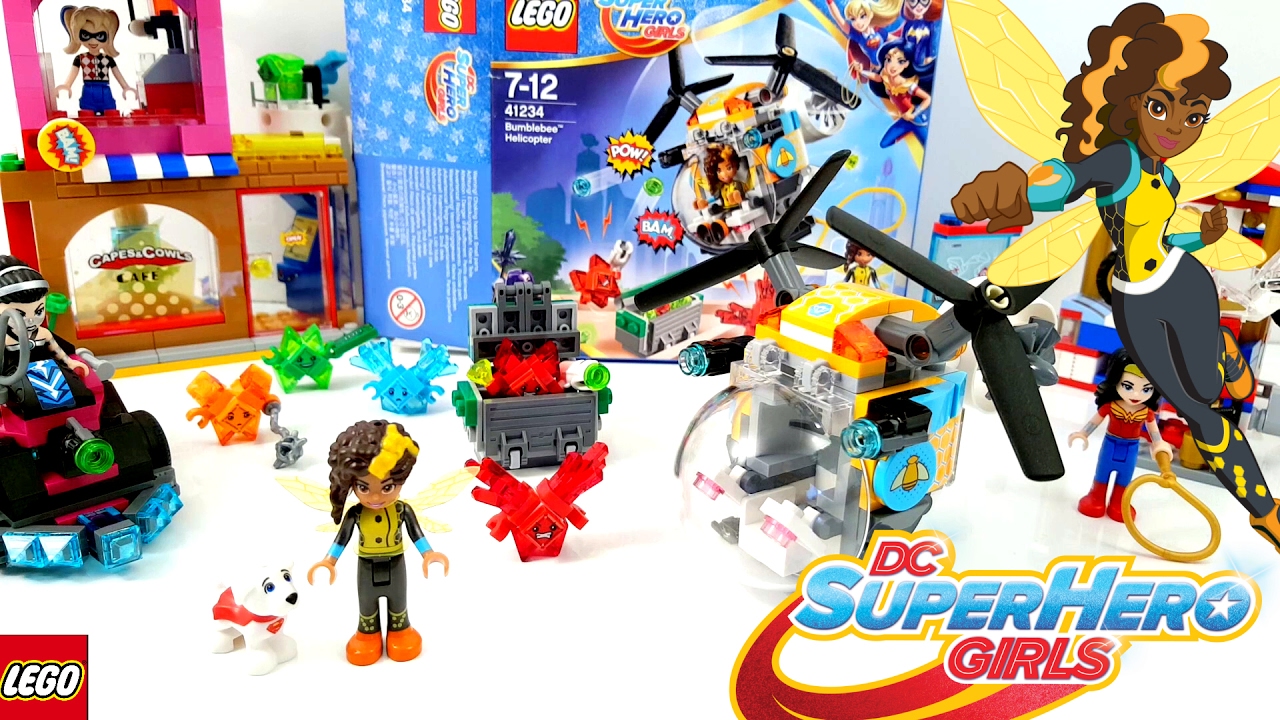 Lego DC Super Hero Girls Bumblebee Helicopter 2017 Building Review ...
