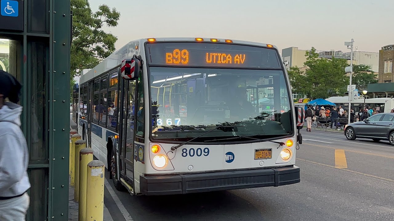 First Days of B99 3 Shuttle Bus Service. 2011 Novabus LFS #8009 on the ...