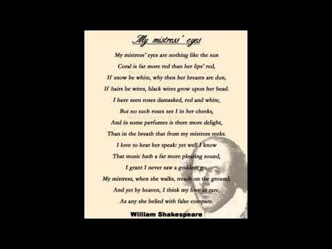 Sonnet 130: My Mistress' Eyes - by William Shakespeare - YouTube