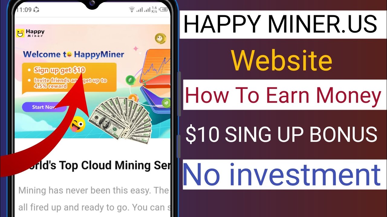 HappyMiner.Us - Earn Daily $10 - New Free Cloud Mining Website - Happy ...