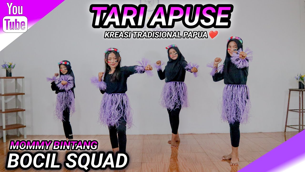 APUSE | TARI TRADISIONAL PAPUA | BOCIL SQUAD | MOMMY BINTANG - YouTube