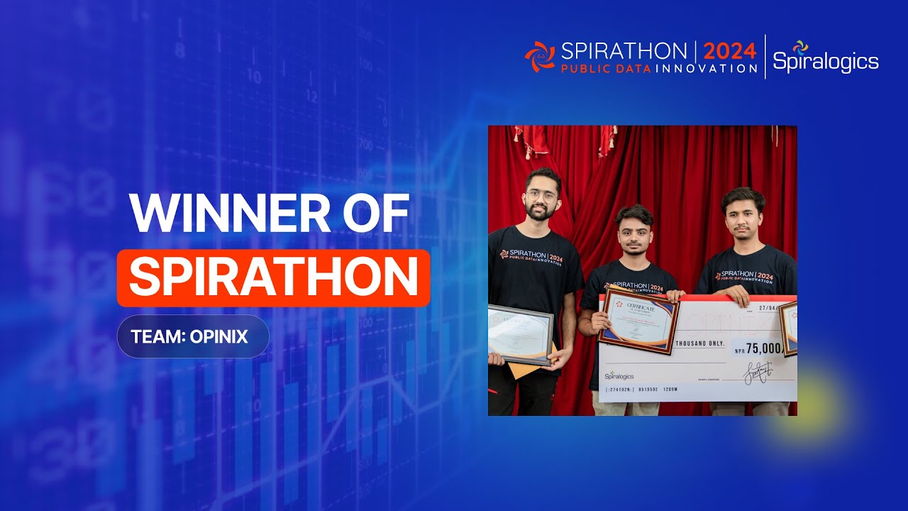 Winners | Spirathon 2024 | Team Opinix | Spiralogics #spirathon2024 #opendata #opendataawareness ...