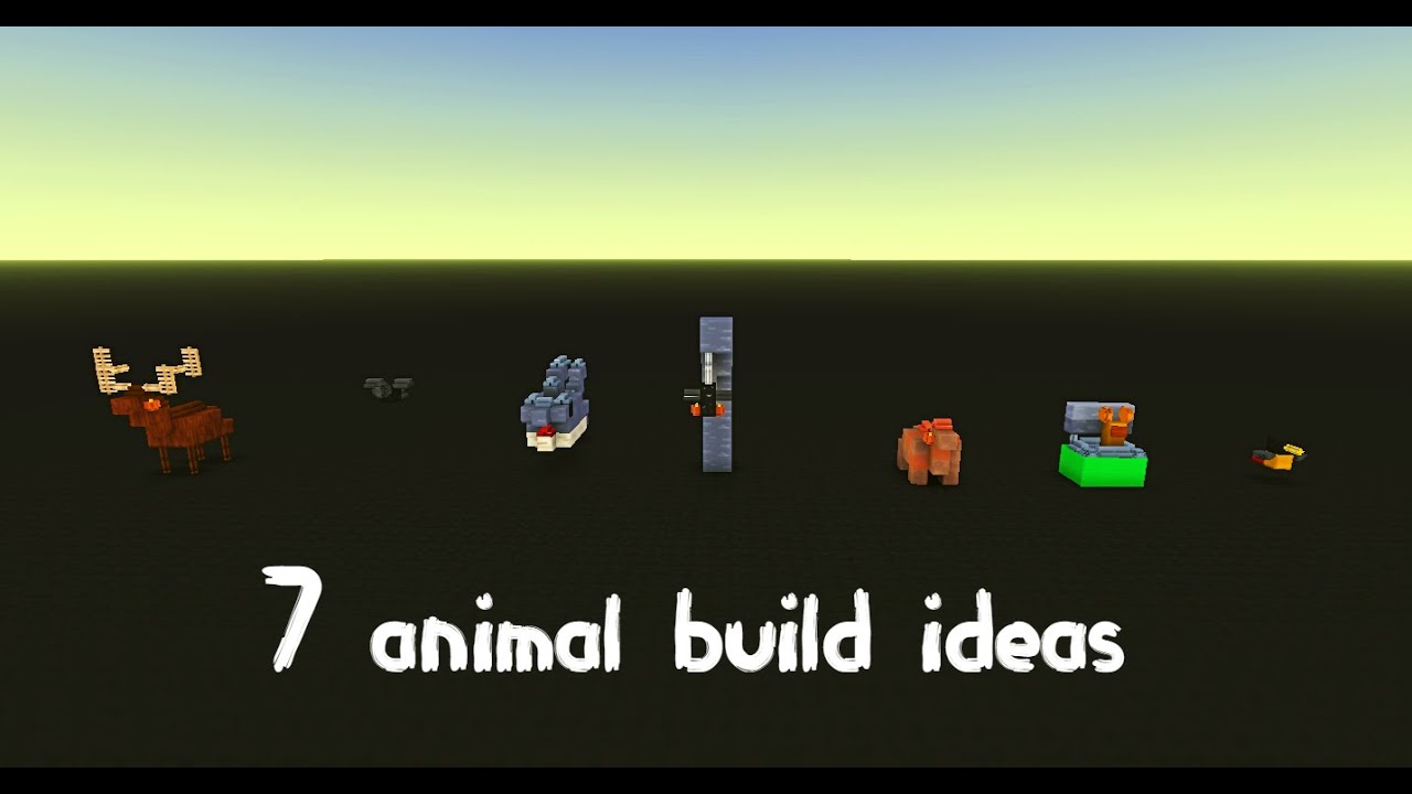 7 Animal build ideas - in Worlds FRVR - YouTube