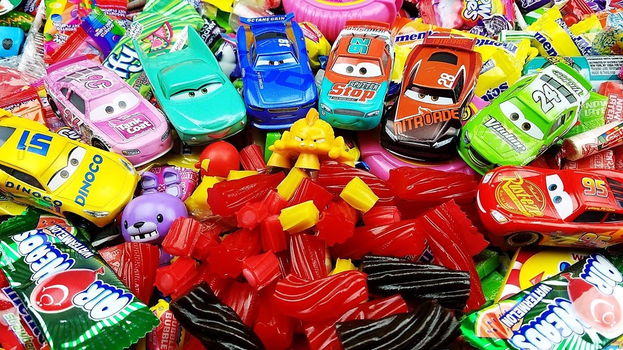 LEARN COLORS with A lot of New Candy & A lot of Cars - YouTube