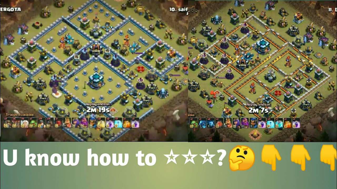 th13 popular ring base 3star coc - YouTube