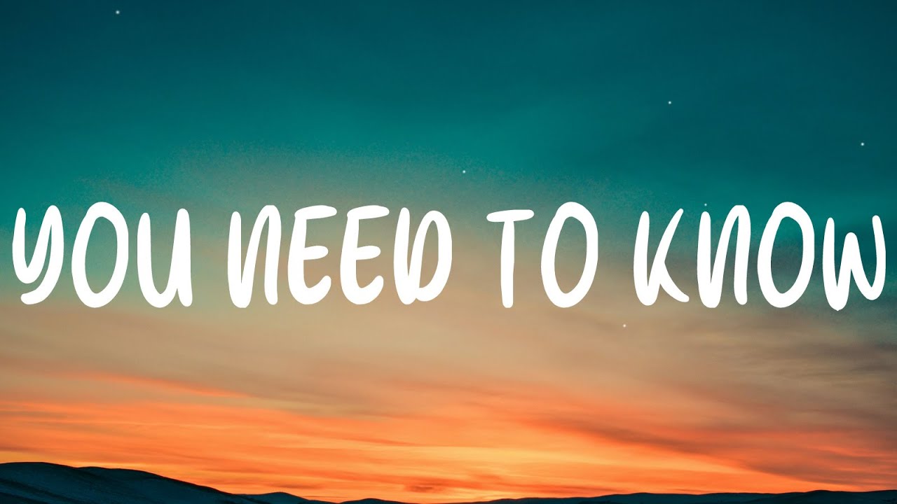 Axel Johansson - You Need To Know (Lyric Video) - YouTube