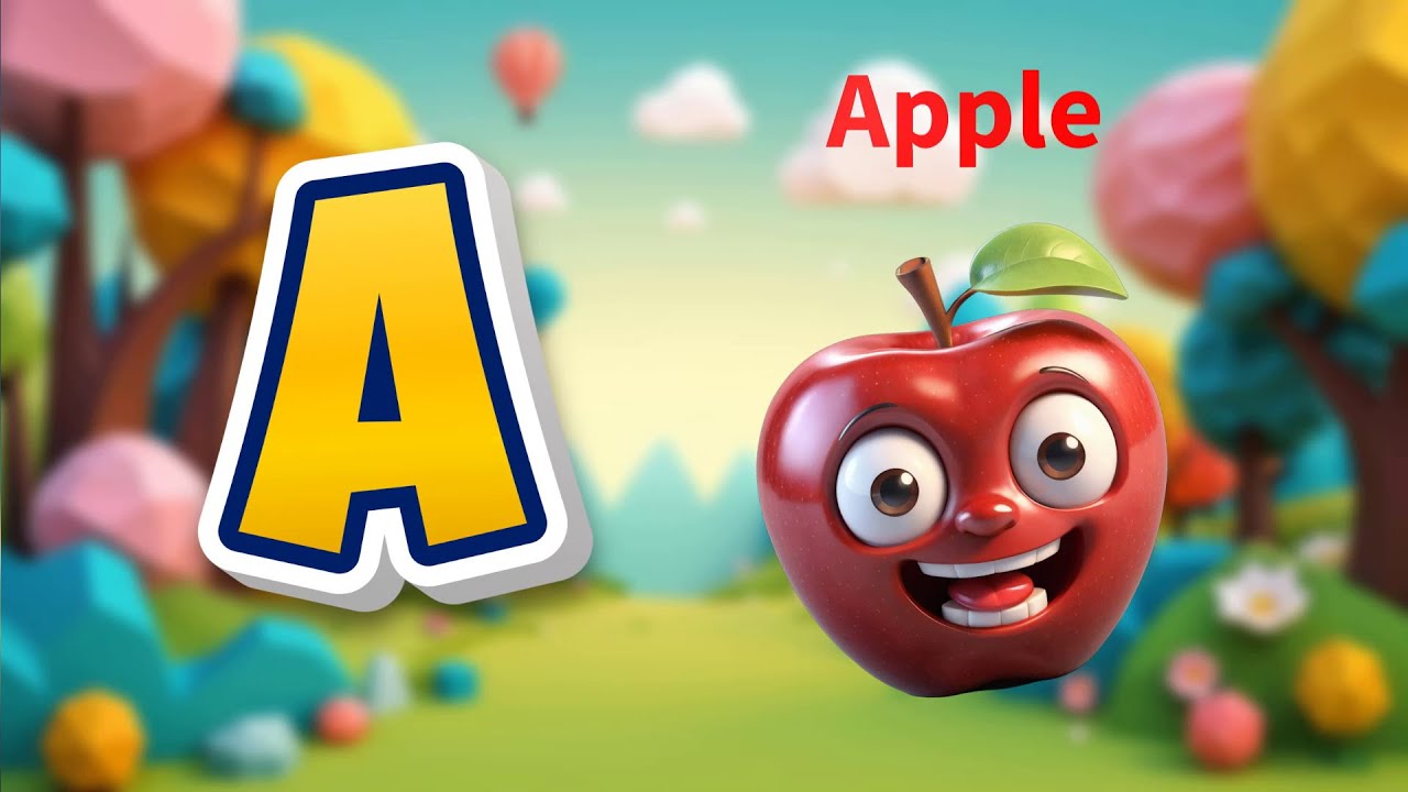 Phonics Song A for Apple | Fun Alphabet Song for Kids | Learn ABCs with ...