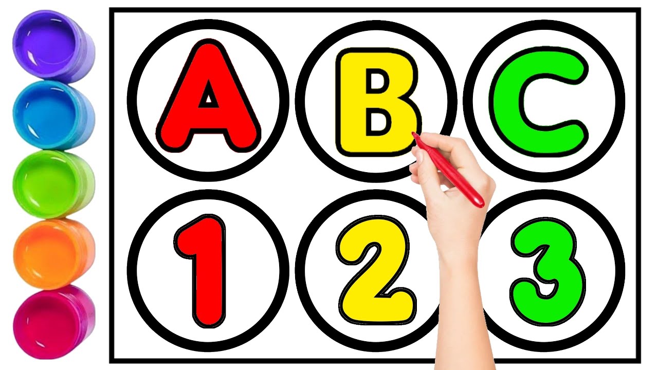 ABCD | Beautiful alphabet for kids | 123 Numbers | abcd song | One two ...