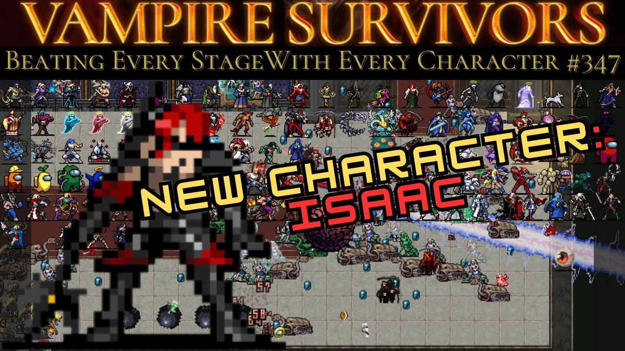 New Character Isaac Vampire Survivors Castlevania BESWEC 347 - YouTube