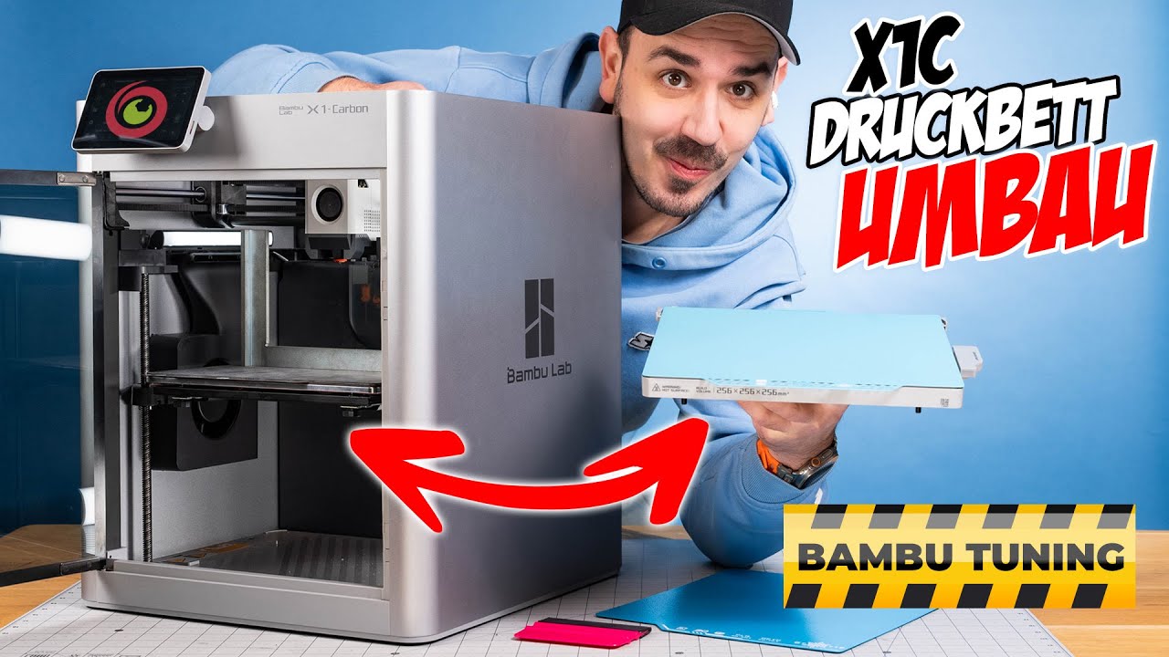 Bambulab X1C TUNING: Neues ALU-GUSS Druckbett! (inkl. neues Anfänger Projekt) - YouTube