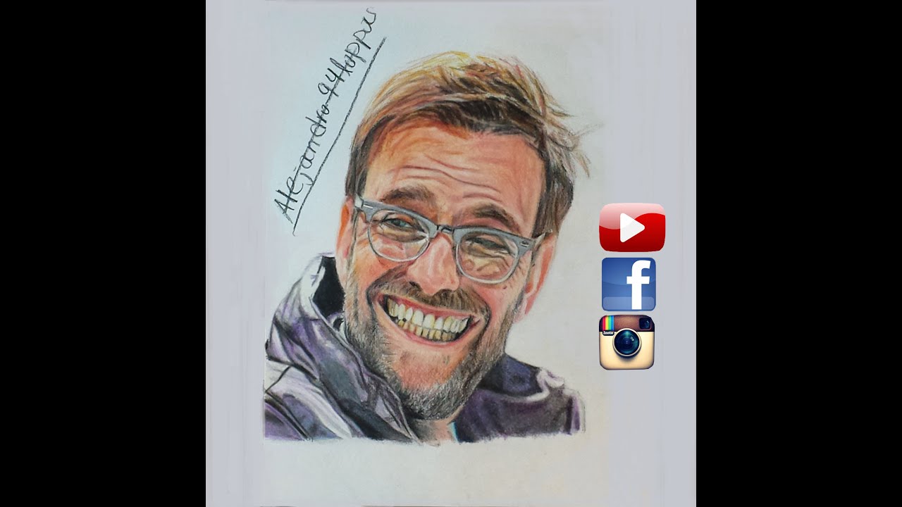 JURGEN KLOPP Speed Drawing - YouTube