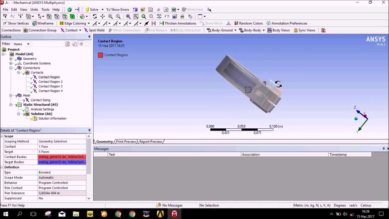 Ansys Contact Mesh - YouTube