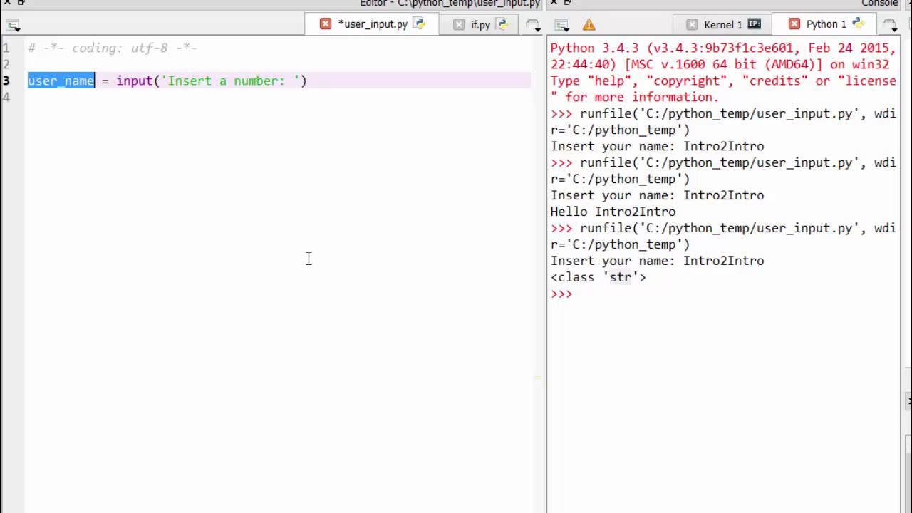 Learn Python - User input - YouTube