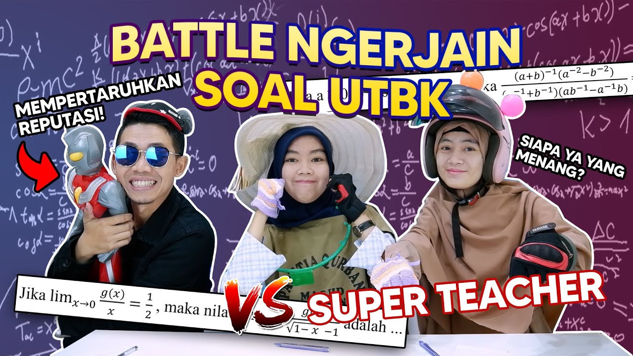BATTLE MATEMATIKA SOAL UTBK 2022 !!! KAK FAIZ LAWAN SUPER TEACHER AL ...