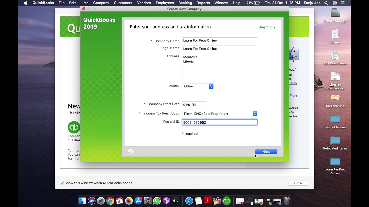 Quickbooks Tutorial E:1 - YouTube
