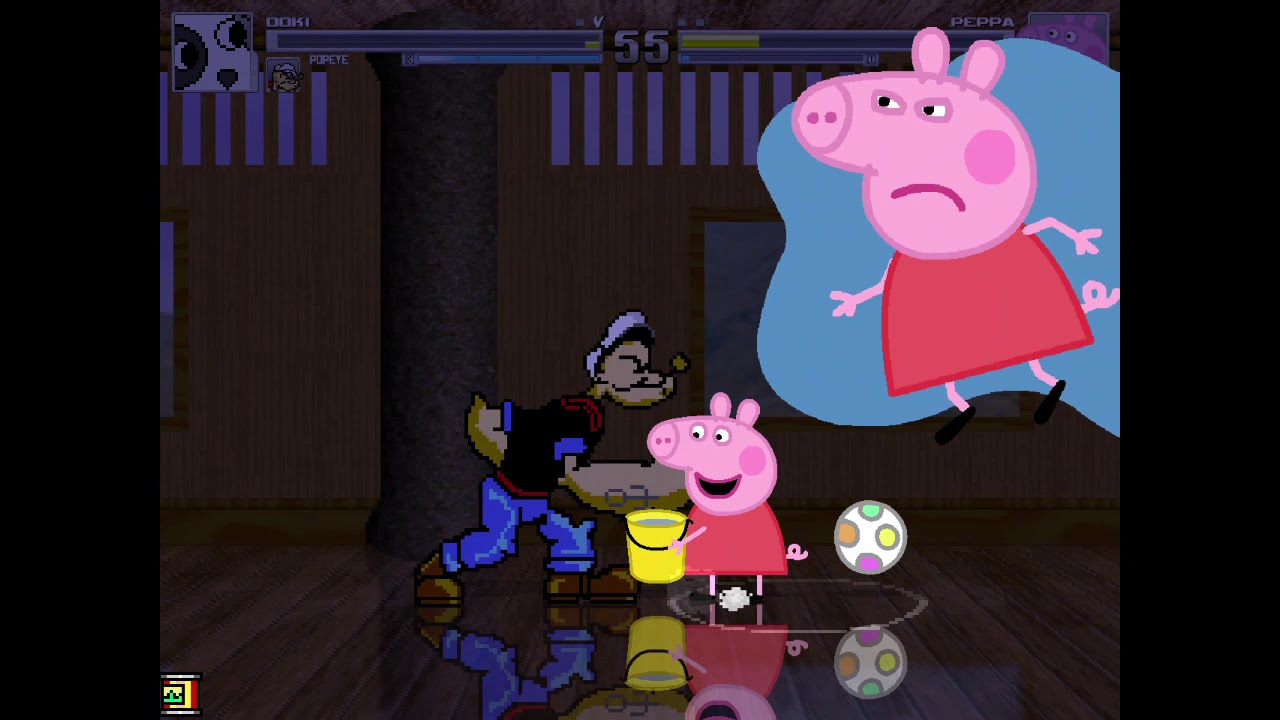 MUGEN: doki and popeye vs peppa pig - YouTube
