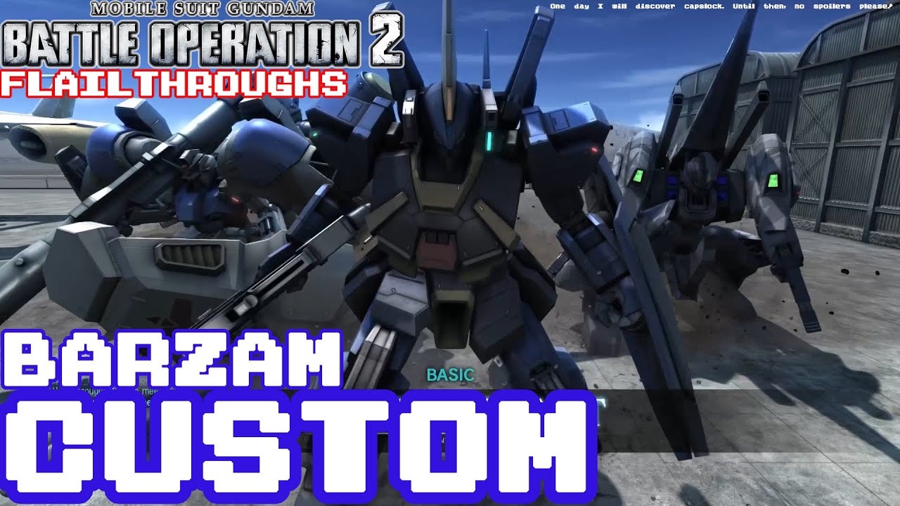 Gundam Battle Operation 2: RMS-154 RF Barzam Custom With Default Beam ...