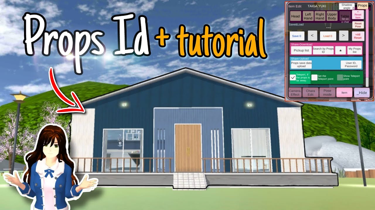 Sakura school simulator props id and tutorial - YouTube