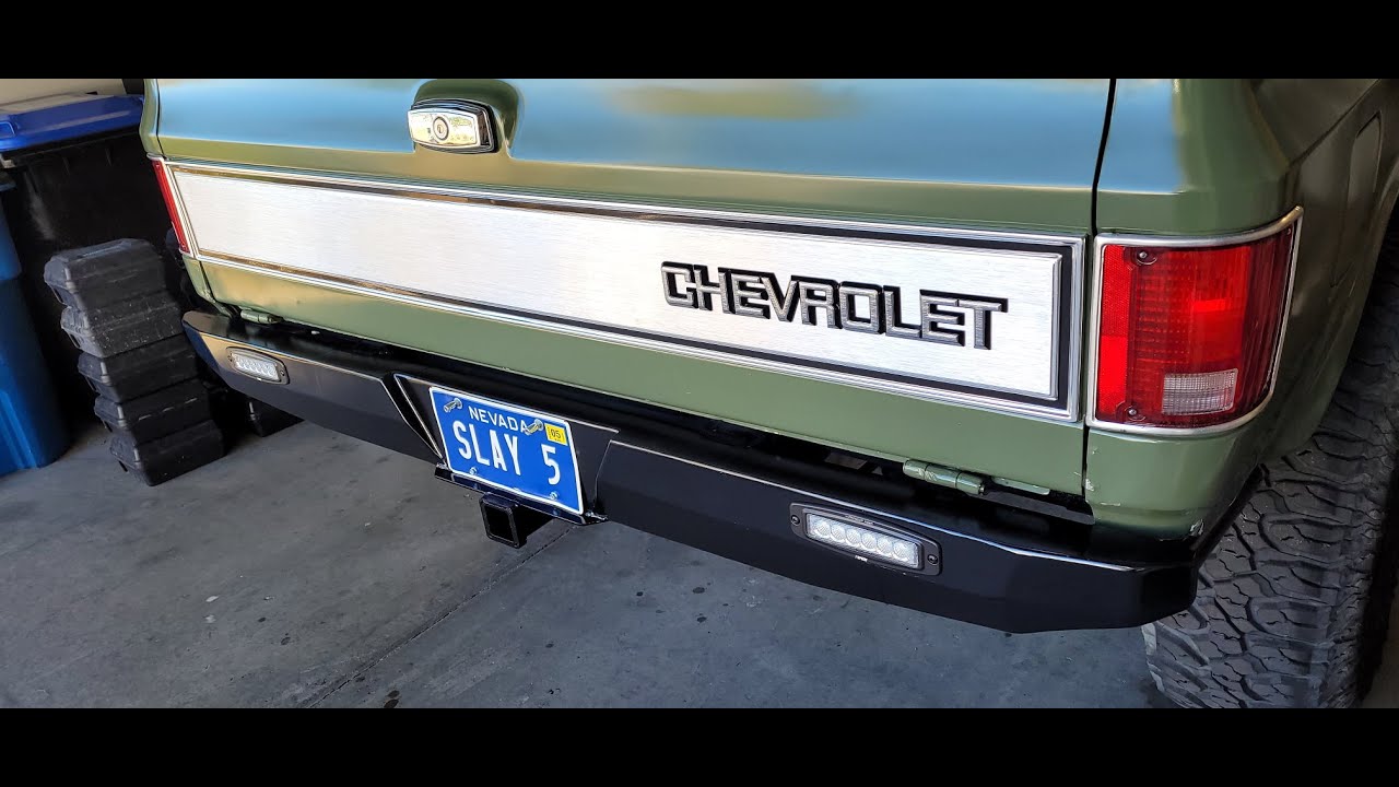 82 Chevy K5 Blazer / Update / New Rear Bumper - YouTube
